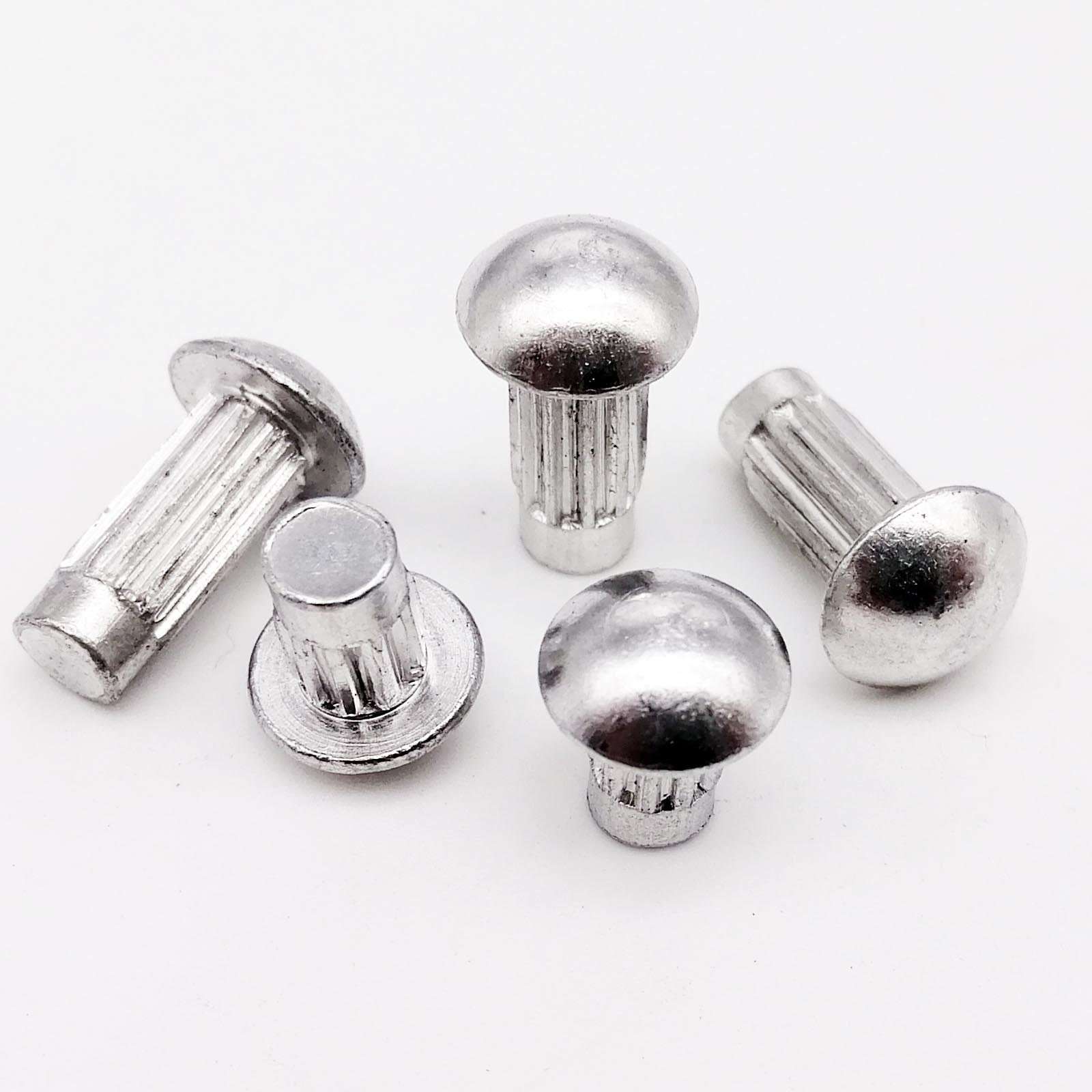 100pc M2 M2.5 M3 M4 GB827 Aluminum Button Round Head Knurled Shank ... 100pc M2 M2.5 M3 M4 GB827 Aluminum Button Round Head Knurled Shank ...