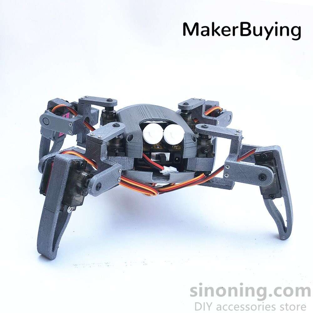 R1 Four-legged Spider Robot mg90s kit Maker Nodemcu Education WIFI Can ...