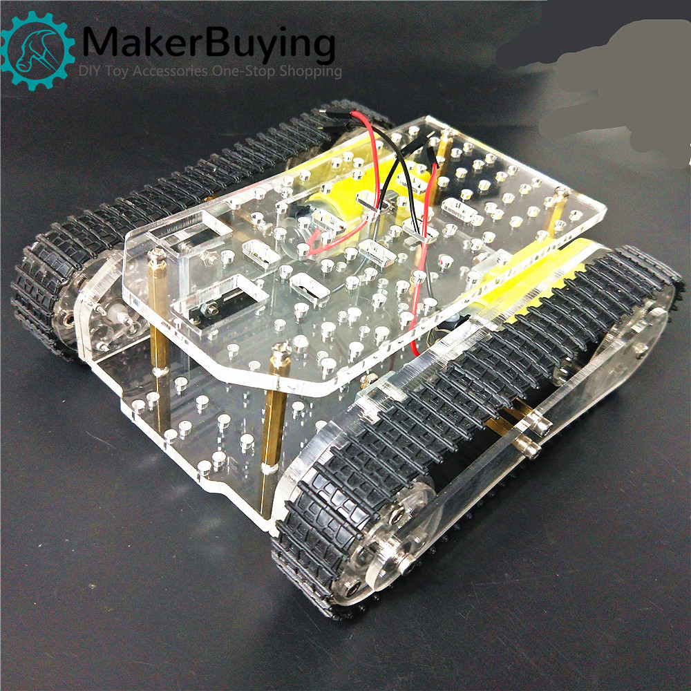 R4 Acrylic Robot Tank chassis Transparent CNC making beautiful platform ...