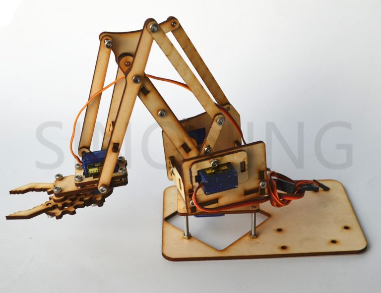 4 Dof Wood Robotic Arm Sg90 Servo For Arduino Raspberry Pie Snam1500 Sinoning Electronics Diy
