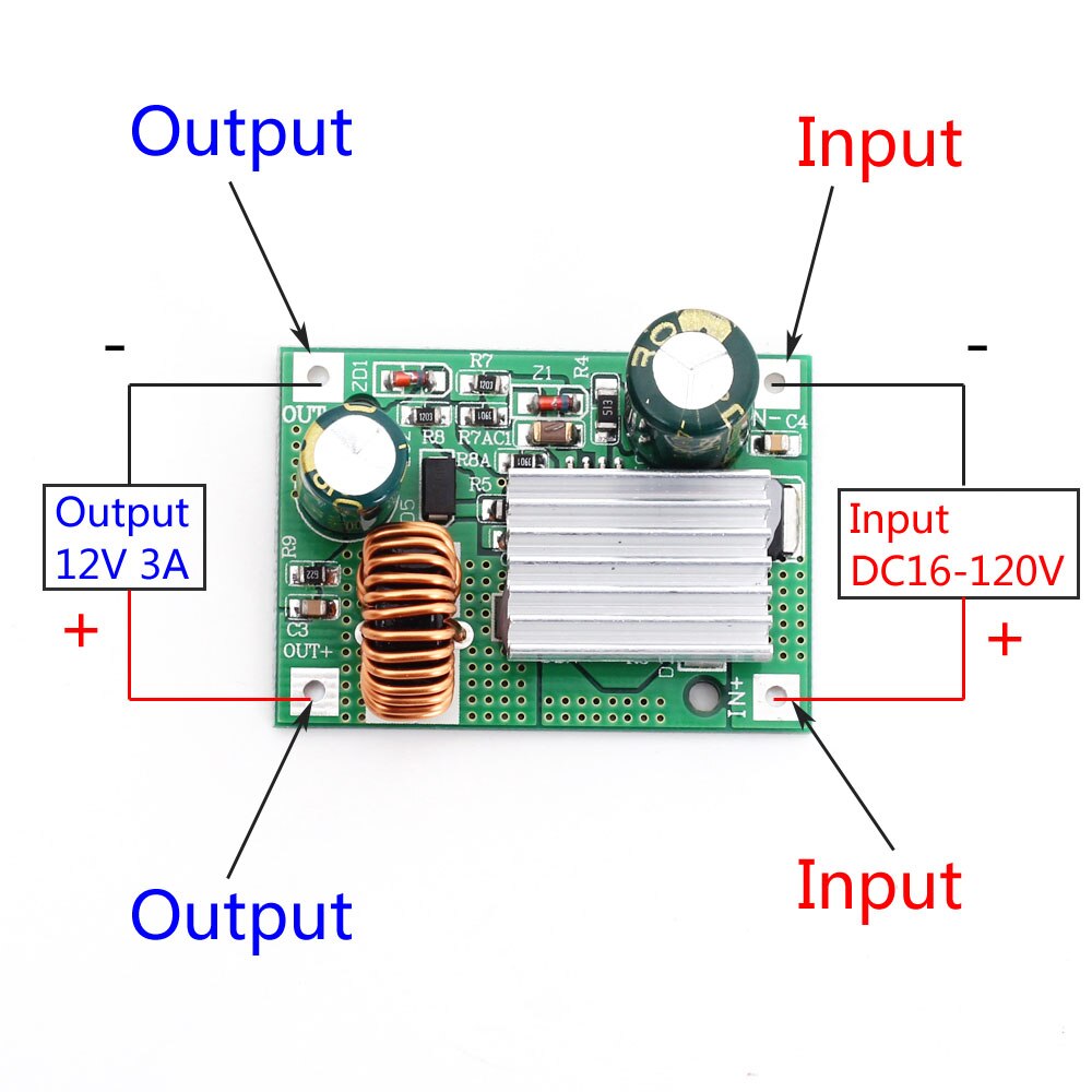 5V/12V 3A DC 9-120V Step Down Module Power Supply Buck Converter Non ...