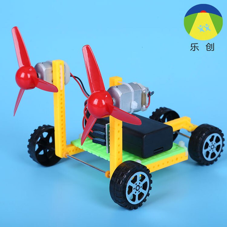 Children's DIY science and technolog wind driven car elementary school ...