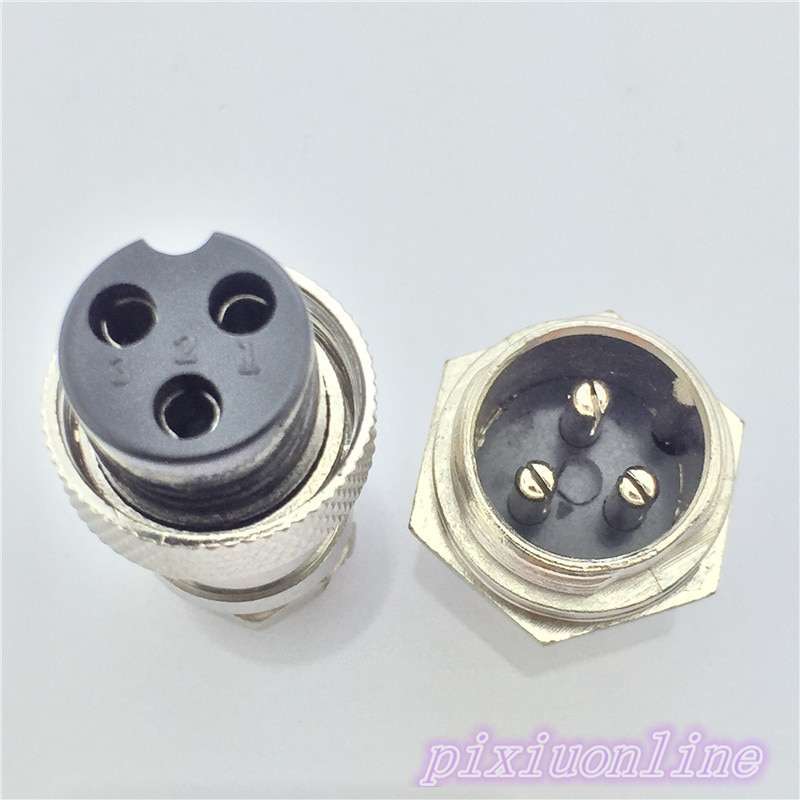 1set GX16 3 Pin Male Female L71Y Diameter 16mm Circular Connector ...