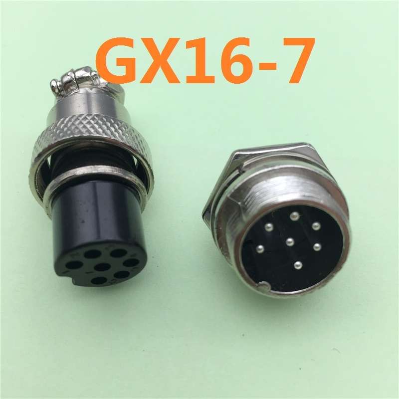 1set GX16 7 Pin Male &Female Diameter 16mm Wire Panel Connector L75 GX16 Circular Connector ...