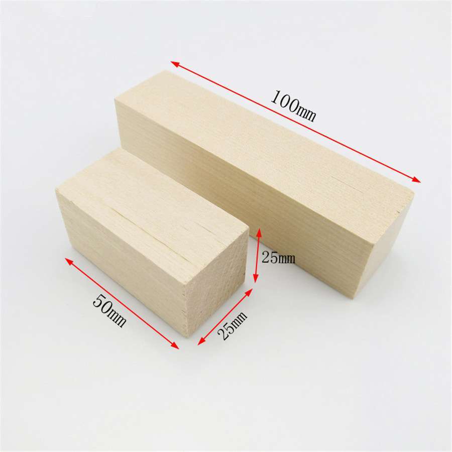 2pcs/lot J407 Cuboid Birch Stick 50/100mm Length 25*25mm Cross Section ...
