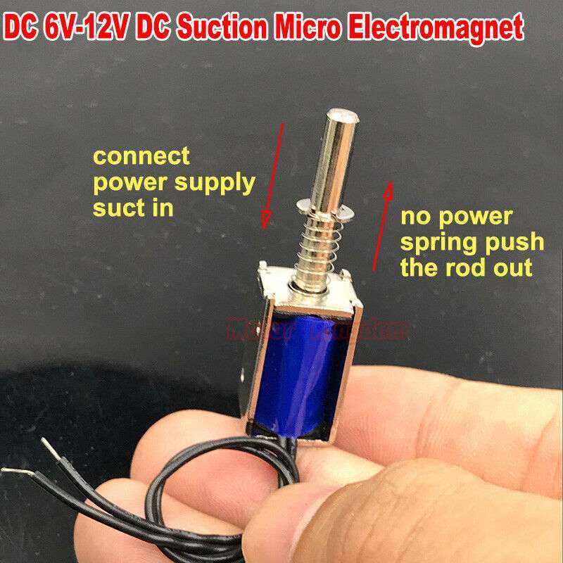 Micro Mini DC Electromagnet Solenoid Magnets 5mm Stroke DC 6V-12V 9V ...