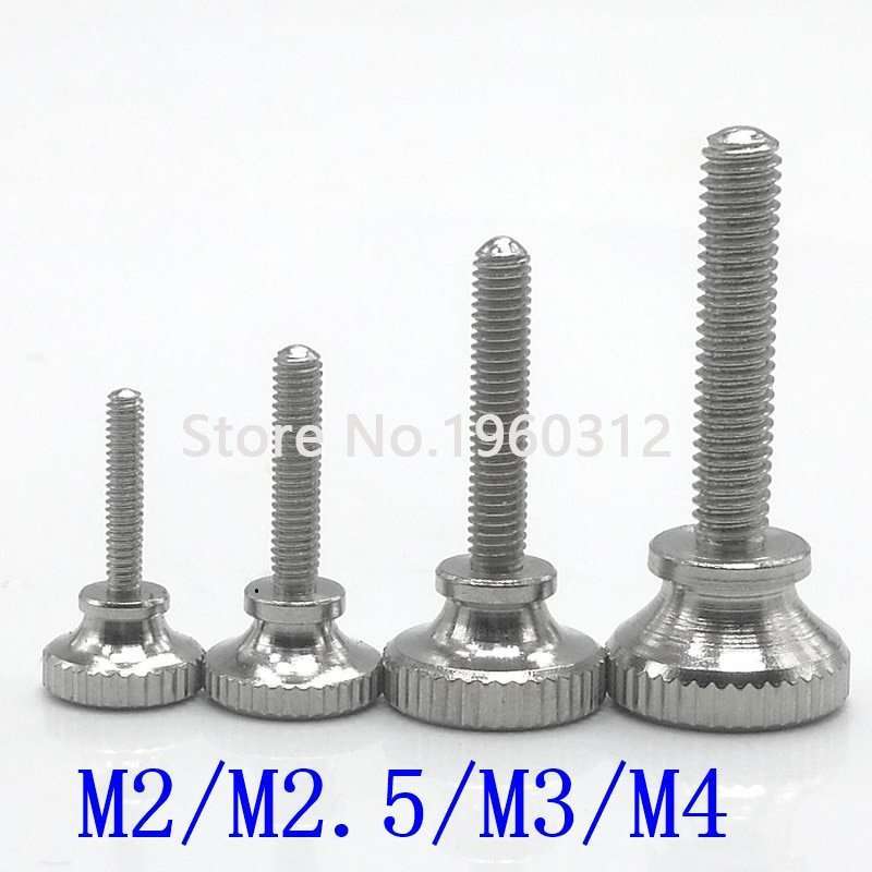 5pcs M2 M2.5 M3 M4 Stainless steel step knurled thumb screw Hand ...