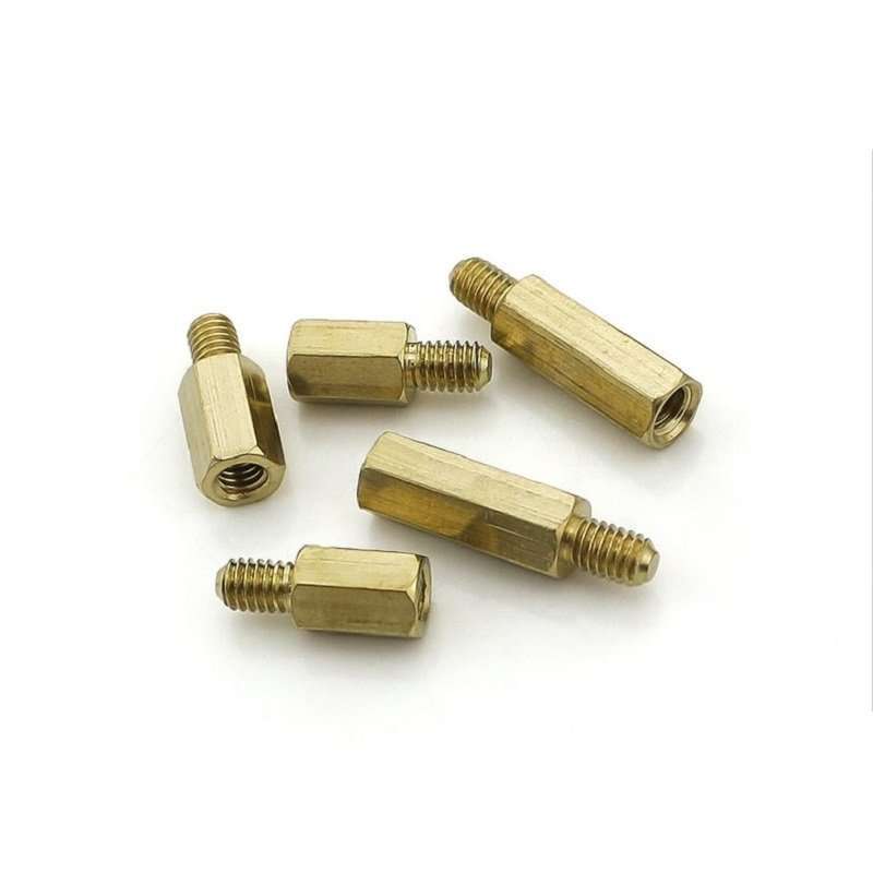 30Pcs M2.5/M3/M4+6mm Hex Nut Spacing Screw Brass Threaded Pillar PCB ...