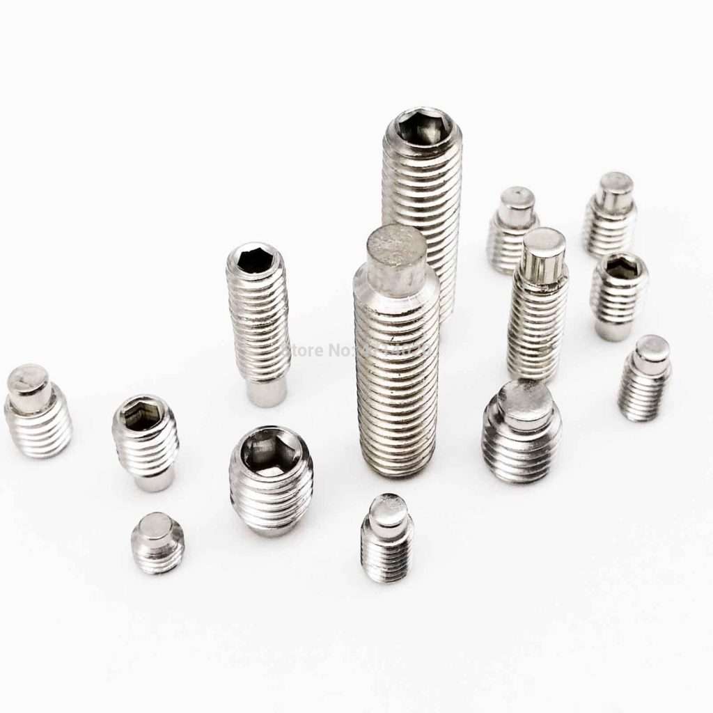 10/50pcs M3 M4 M5 M6 M8 DIN915 304 stainless steel Allen Head Hex Hexagon Socket Set Screw with ...