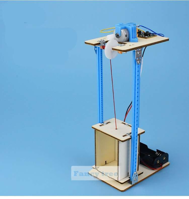 Science Experiment DIY Wood Electric Lift Kids Toy Child Physics Toy ...