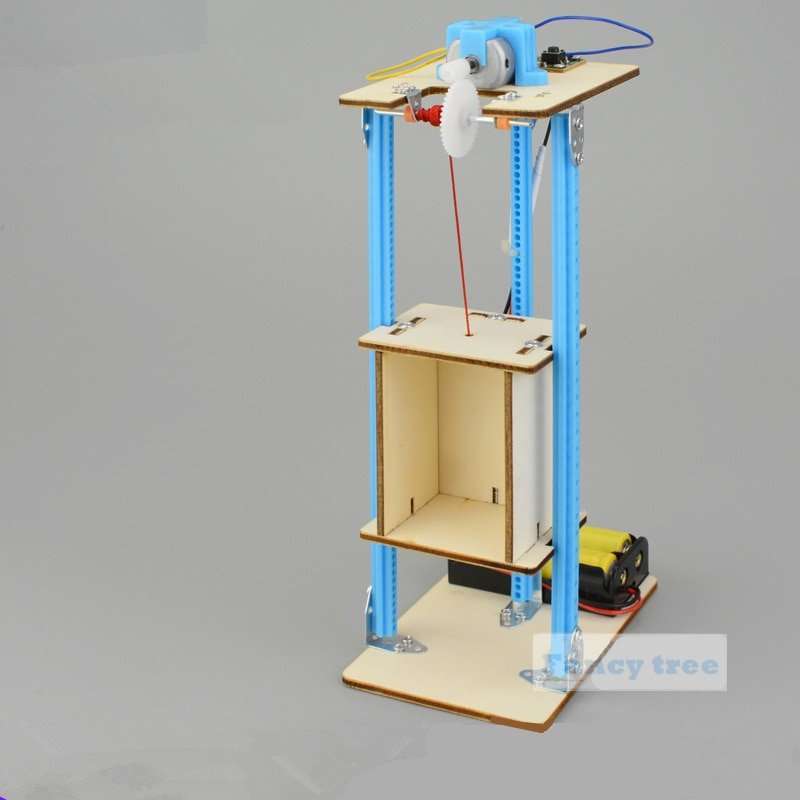 Science Experiment DIY Wood Electric Lift Kids Toy Child Physics Toy ...