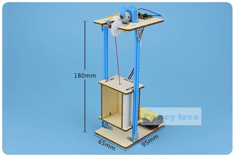 Science Experiment DIY Wood Electric Lift Kids Toy Child Physics Toy ...