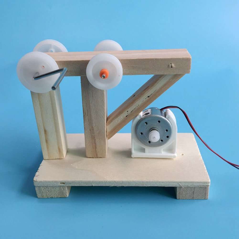 Funny Science Educational Hand Dynamo Children Wood Physical Experiment ...