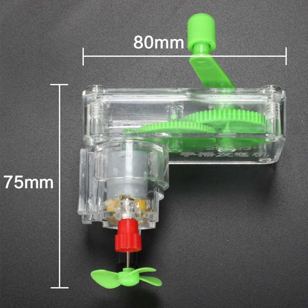 DIY Hand Crank DC Generator Model Fan Kit Science Experiment Education ...