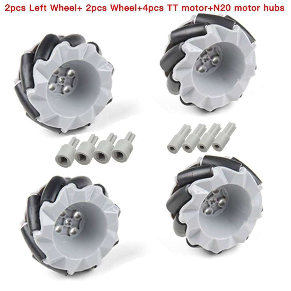 4pcs/set Mecanum Wheel Universal Omnidirectional Wheel for Legos TT N20 ...