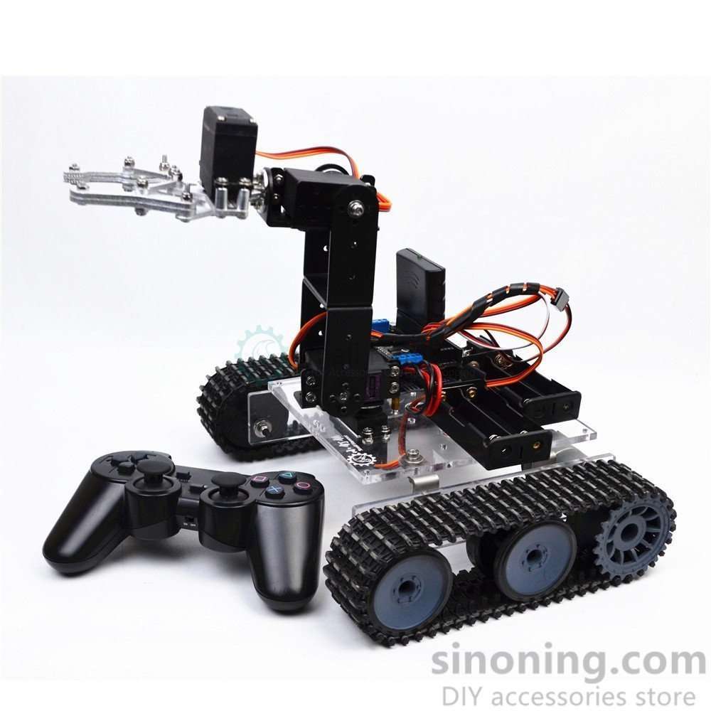 SNAR20 RC Arduino tank with arm by PS2 control code - SINONING ...