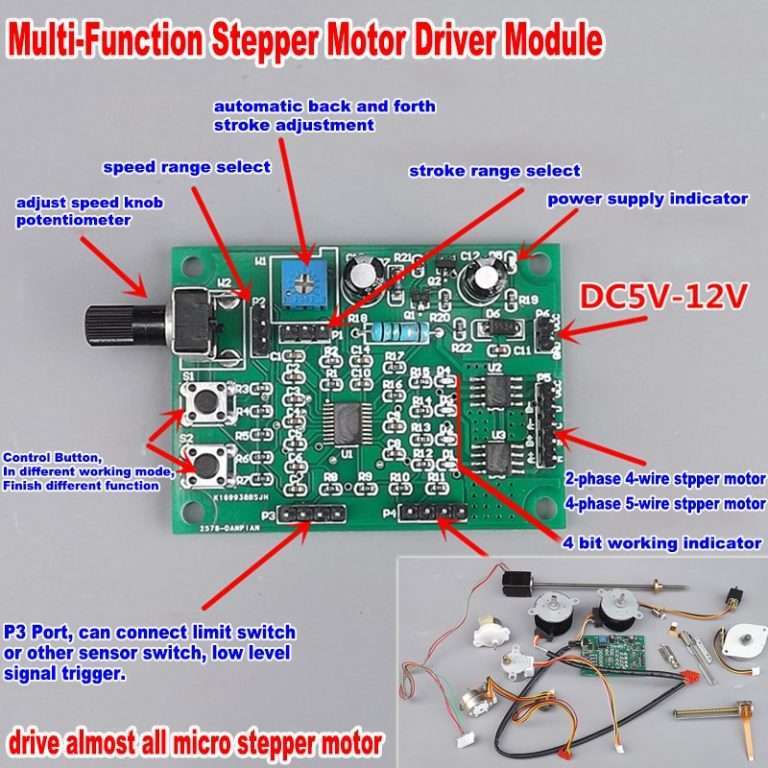 Micro Step Motor Driver Speed Controller Module Board DC 5V-12V 6V 2 ...