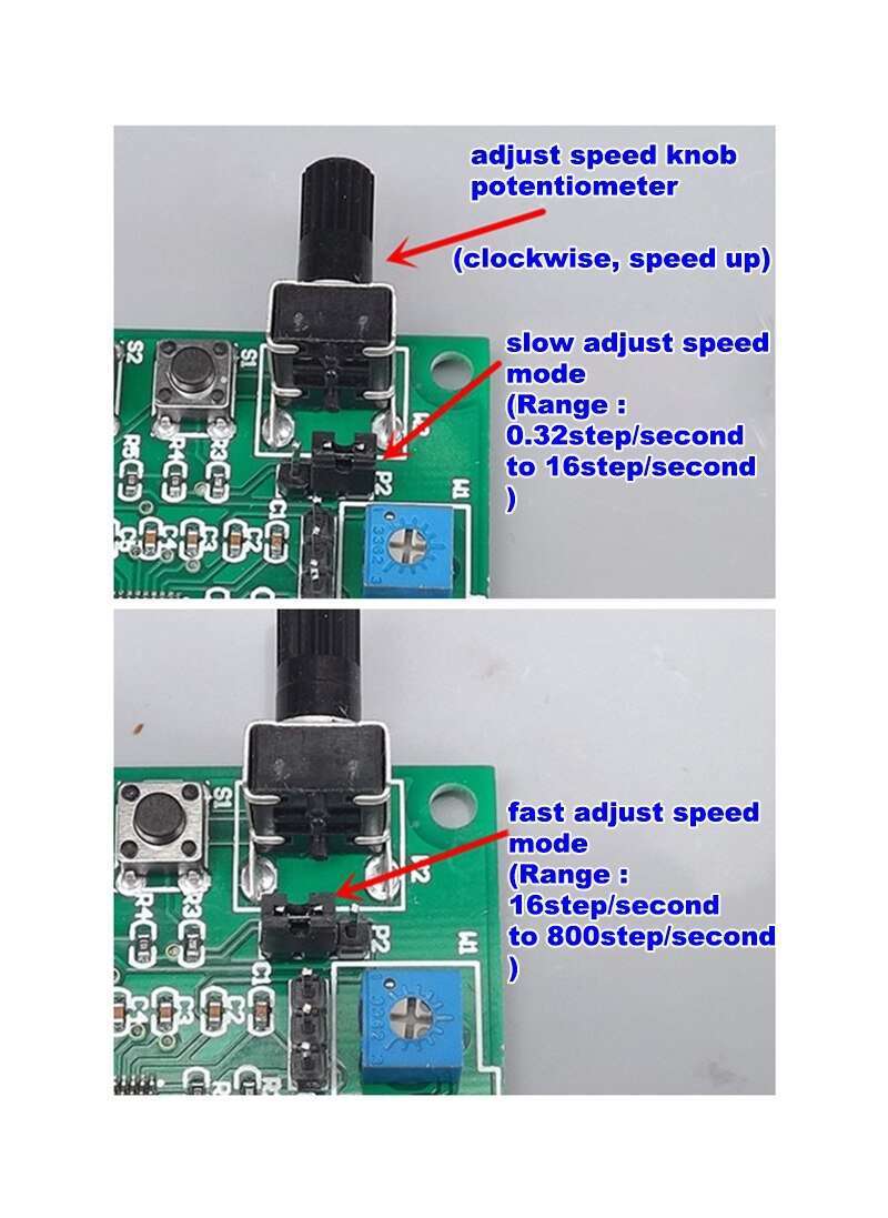 Micro Step Motor Driver Speed Controller Module Board DC 5V-12V 6V 2 ...