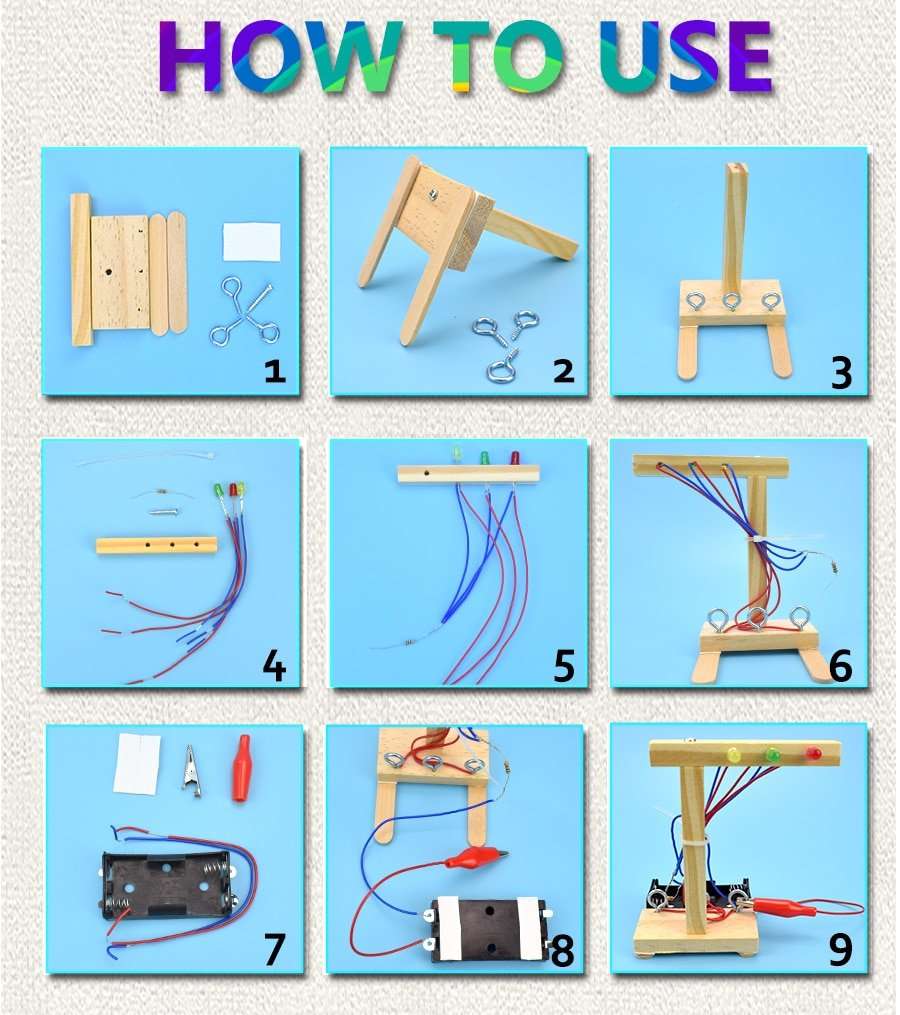 DIY Traffic Light Model Kit Educational Toys for Children Exploring ...