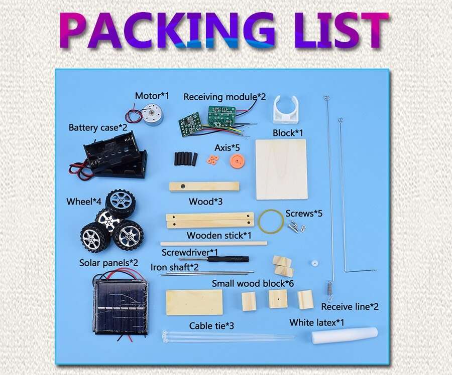 Solar/Electronic Kit Remote Control Car Model STEM Toys for Children ...