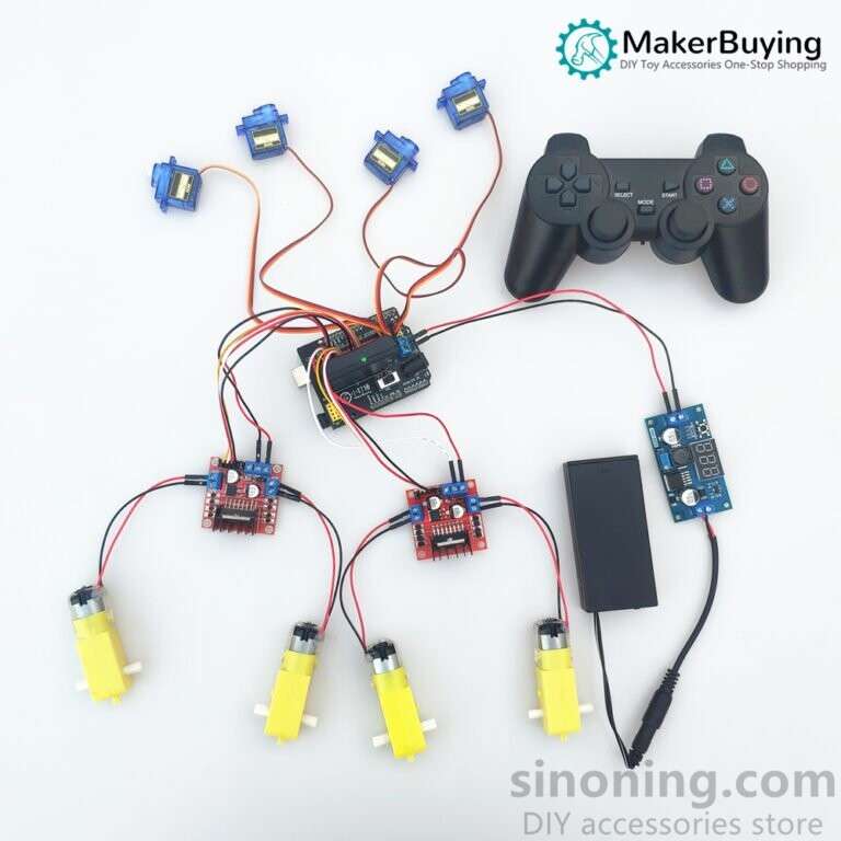 ps2 Mecanum omnidirectional wheel and robot arm control kit for arduino ...