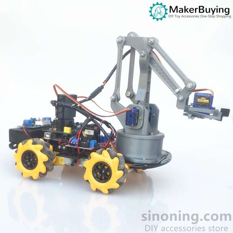 ps2 4WD remote control mecanum omnidirectional wheel trolley with 4dof ...