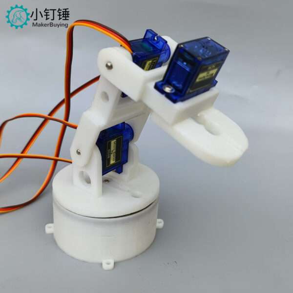 Four degrees of freedom 3D printing white six axis robotic arm DIY ...