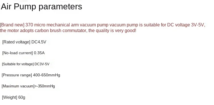 UNO R3 Robotic Arm True Air Pump Suction Cup Multi-purpose Pumping Water Pump Support For ...