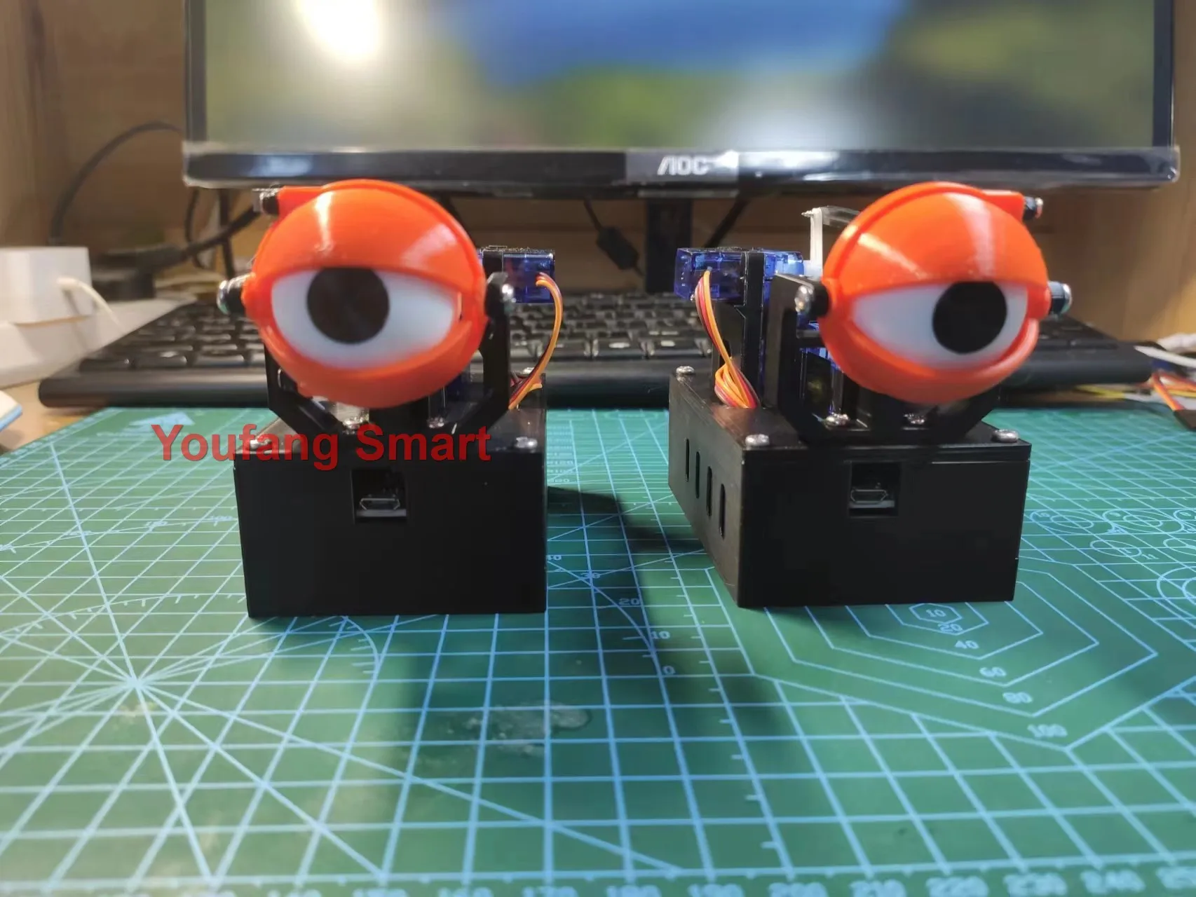 Sg90 One Eyedbinocular Robotic Bionic Eye For Arduino Robot Kit With 7225