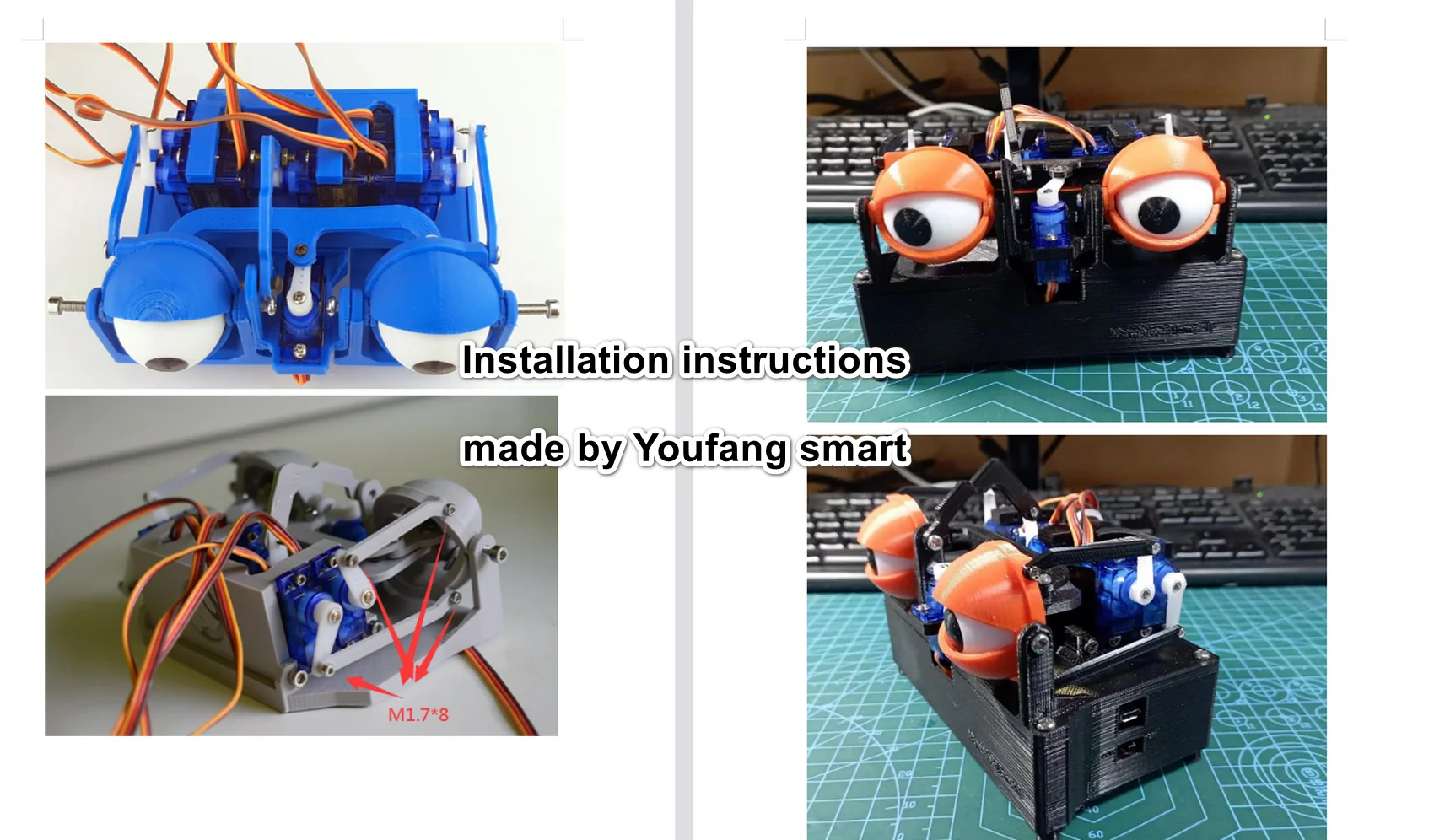Sg90 One Eyed Binocular Robotic Bionic Eye For Arduino Robot Kit With Esp8266 Web App Control 3d