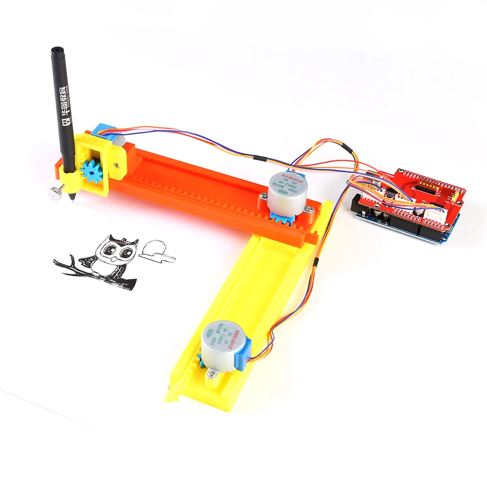Arduino Mini Cnc Plotter Open Source Machine Drawbot Pen Drawing Robot Machine Lettering Corexy
