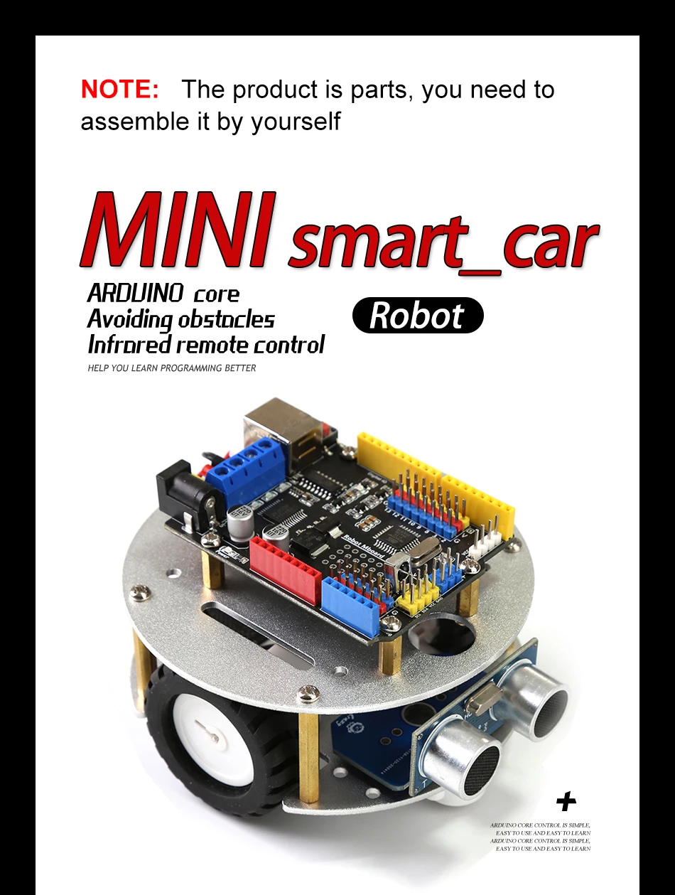 2WD Smart Car DIY kit for Arduino UNO R3 N20 motor Metal aluminum ...