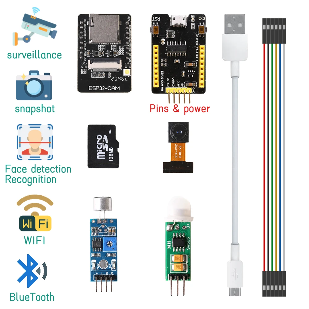 ESP32 Camera Kits Monitor Snapshot Face Detection Recognition for ...